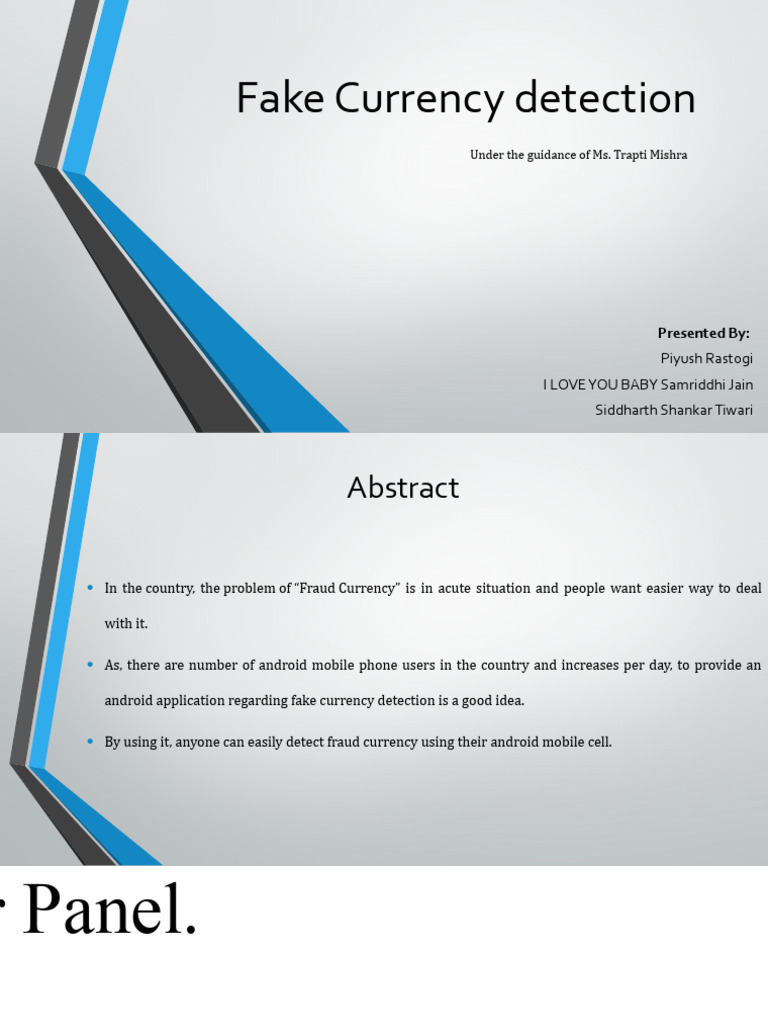 Fake Currency Detection | PDF | Banknote | Currency