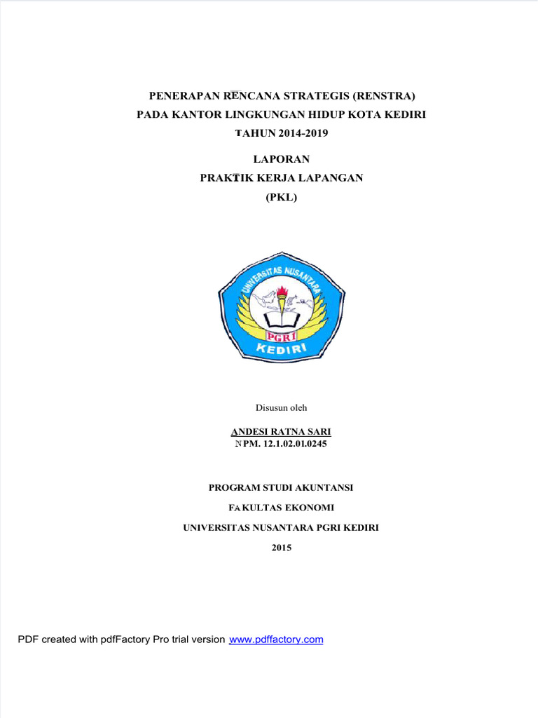 Dokumen - Tips - Contoh Laporan PKL Di Dinas Lingkungan Hidup Kota ...