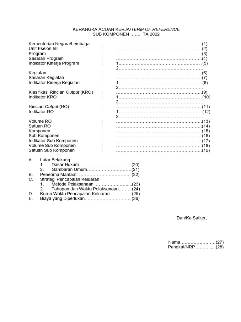 Format Tor Di Lingk Tni Ad | PDF | Komputer | Teknologi & Rekayasa