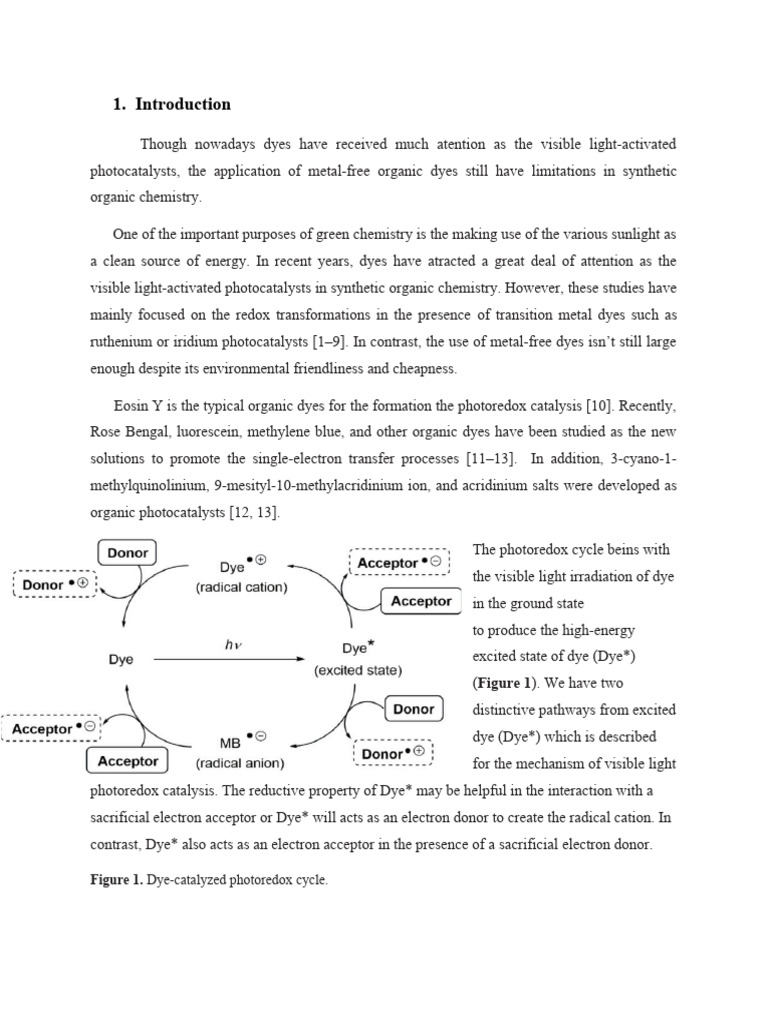 1introduction and 2 Eosin Y and Eosin B (Last) | PDF | Chemical Reactions | Radical (Chemistry)