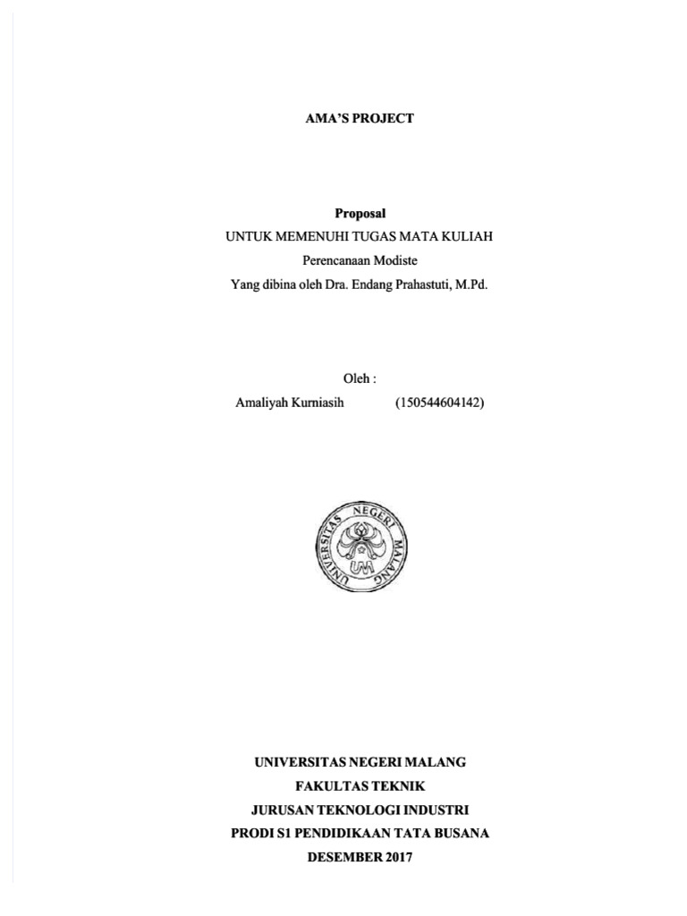 Usaha Modiste Ama's Project Malang | PDF