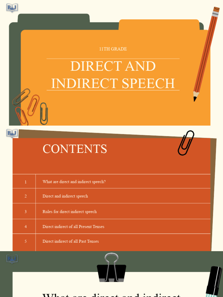Direct and Indirect Speech | PDF | Grammatical Tense | Semantic Units