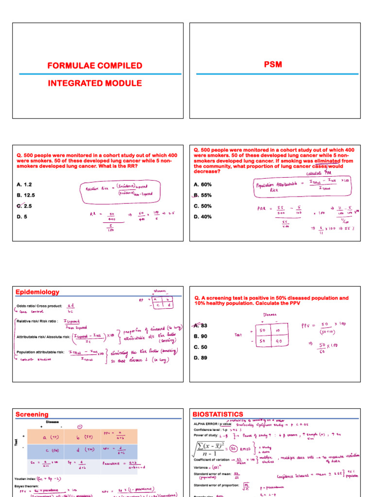 All Formulae BTR by DR Zainab Vora | PDF | Confidence Interval | Sample ...
