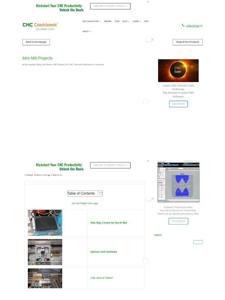 Mini Mill Projects - CNCCookbook - Be A Better CNC'Er | PDF | Numerical Control | Mechanical ...
