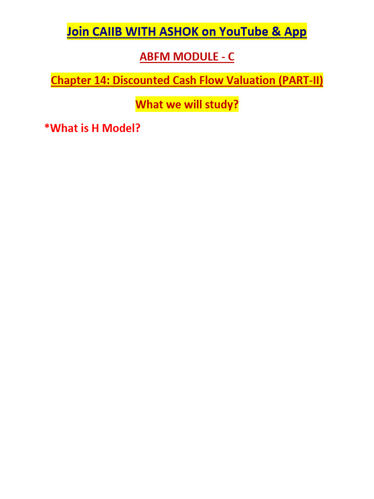 Abfm CH 14 Part 2 | PDF | Valuation (Finance) | Economic Growth