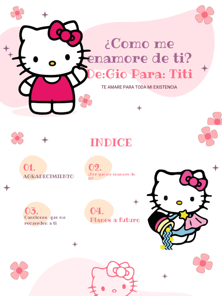 Plantilla Powerpoint Hello Kitty | PDF | Amor