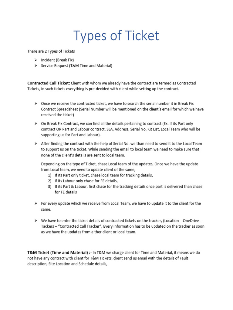 Ticket Management Guide | PDF | Computing