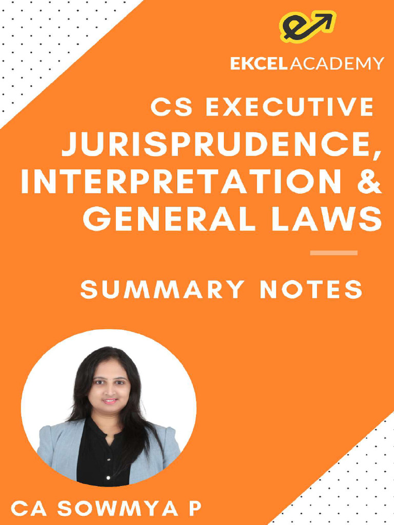 JIGL Summary Notes | PDF | Jurisprudence | Common Law
