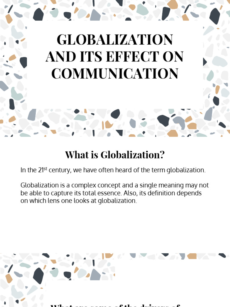 Globalization and Its Effect On Communication | PDF | Communication | Jargon