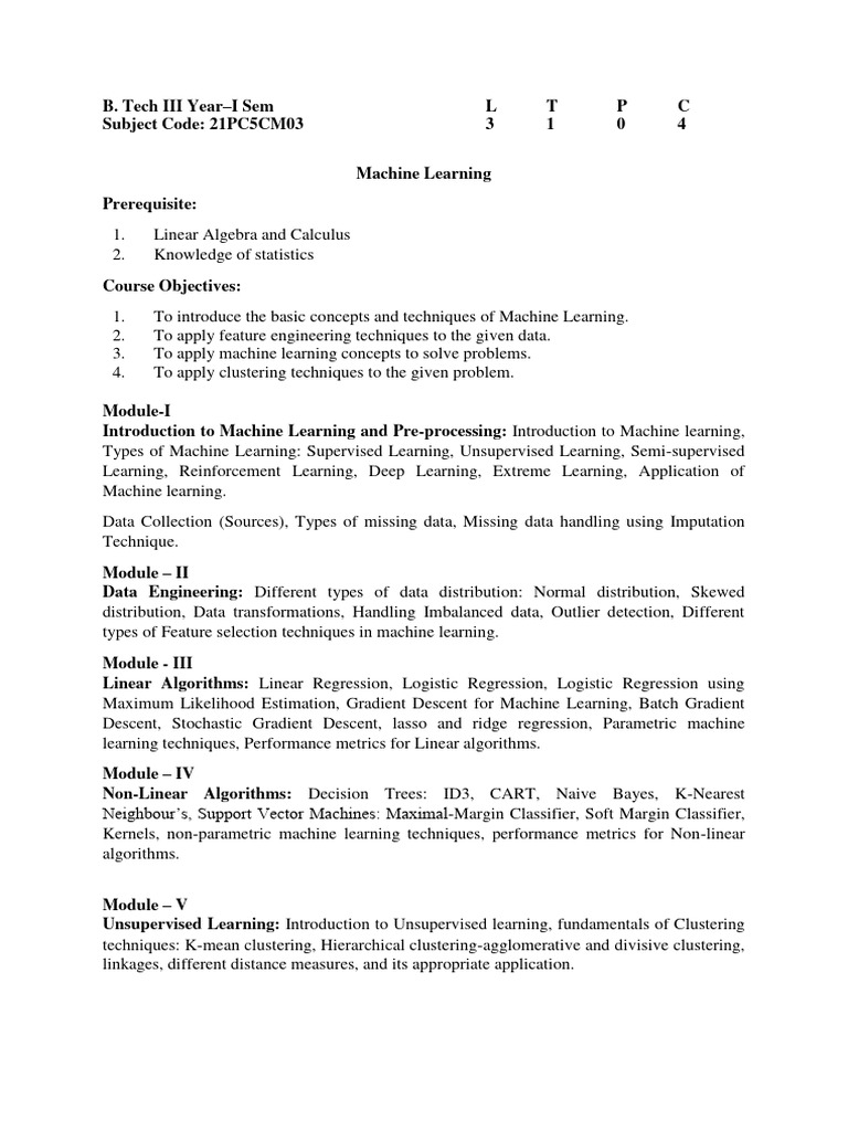 12 - 21PC5CM03 - Machine Learning | PDF | Machine Learning | Cluster Analysis