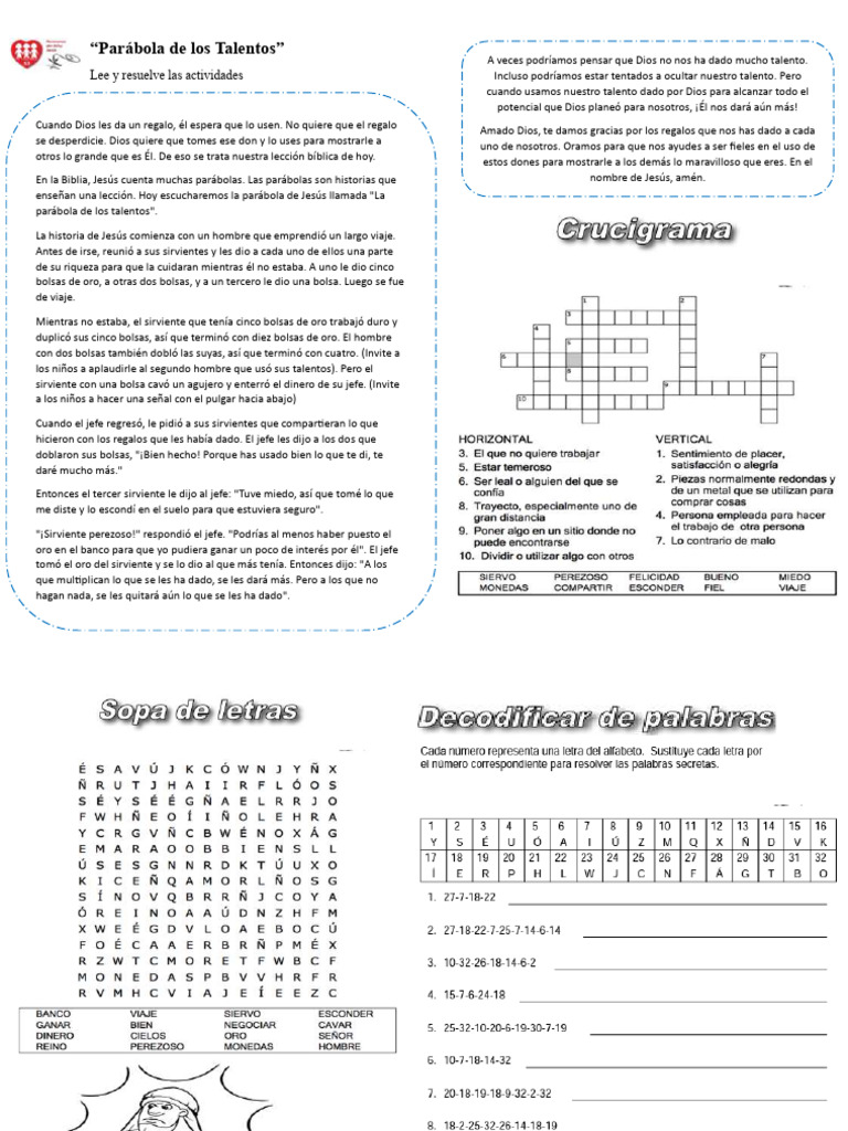 Parábola de los Talentos | PDF | Parábolas de Jesús