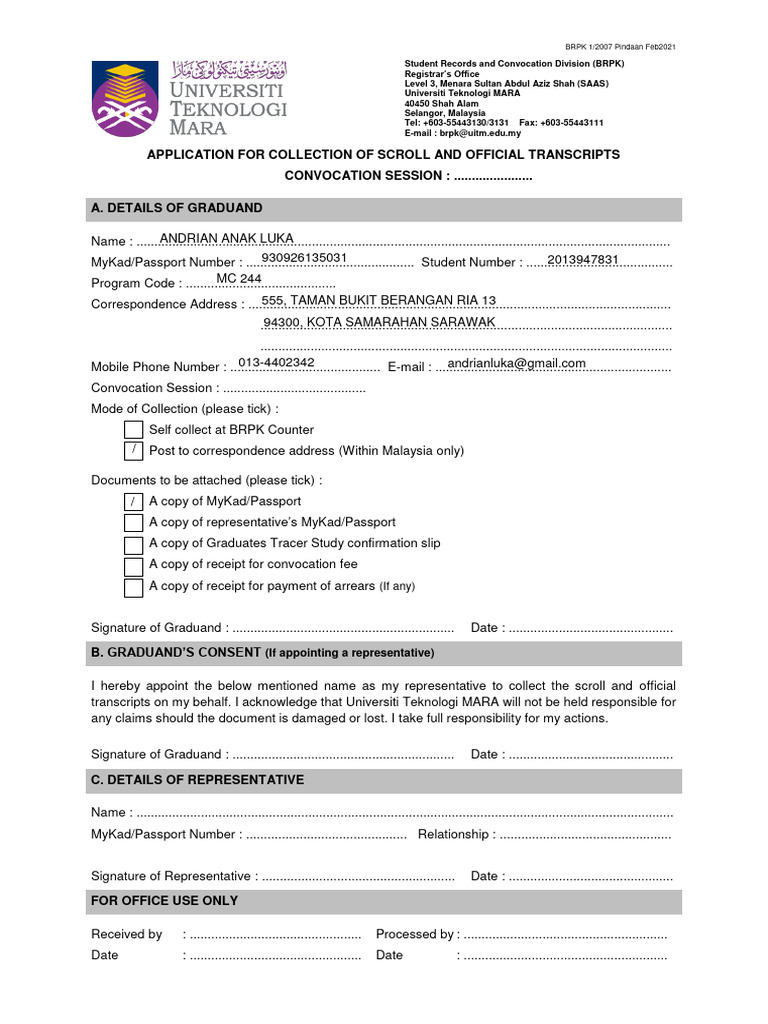 UiTM Scroll Collection Guide | PDF | Document | Malaysia