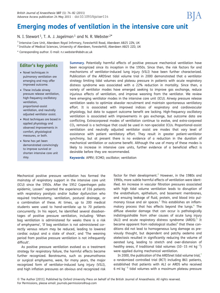Newer Modes of Ventilation2 | PDF | Breathing | Intensive Care Medicine