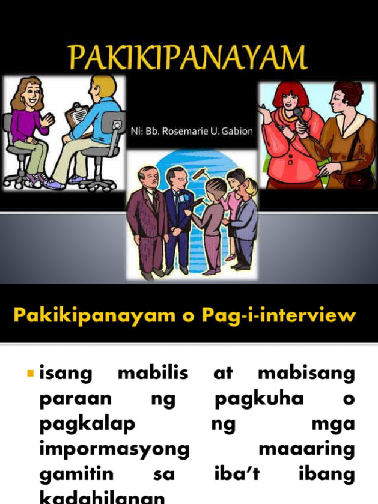 Pakikipanayam | PDF