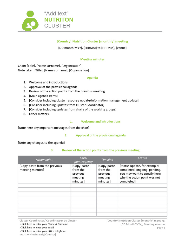 NC Meeting Minutes Template en | PDF | Cyberspace | Computing NC Meeting Minutes Template en | PDF | Cyberspace | Computing