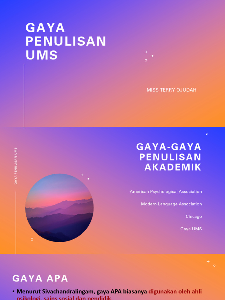 Gaya Penulisan Ums | PDF