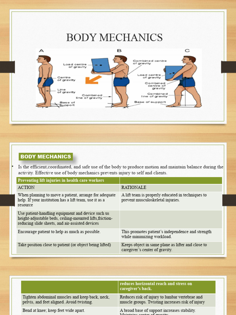 Body Mechanics | PDF | Wheelchair | Musculoskeletal System