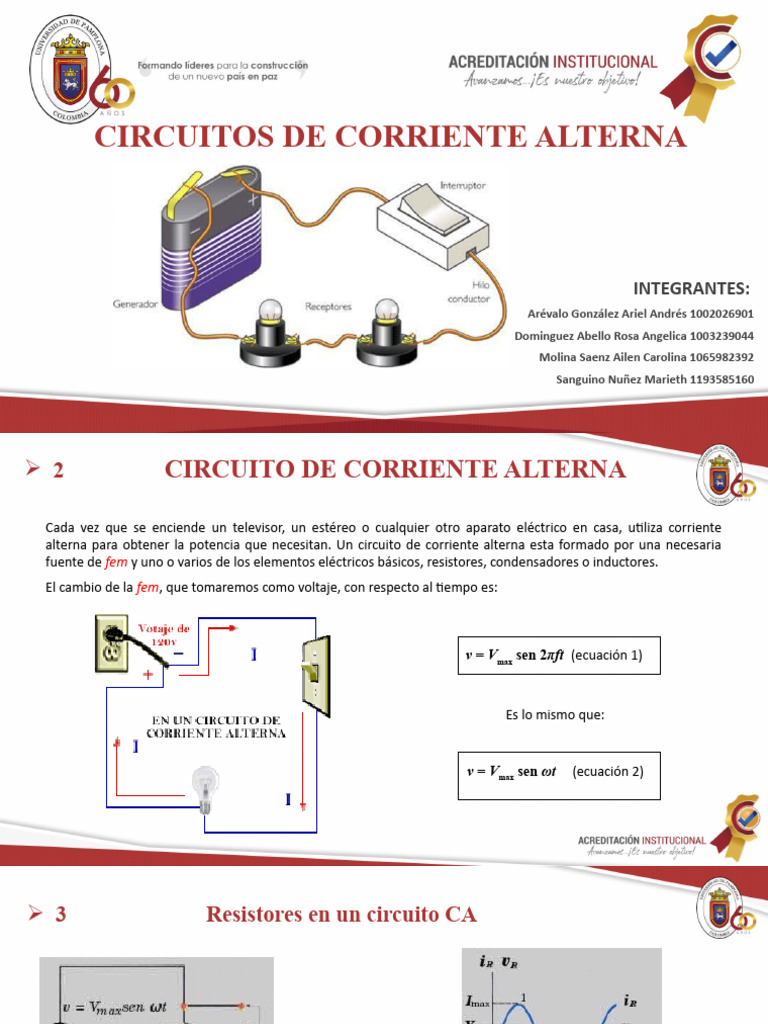 Corriente Alterna | PDF | Impedancia eléctrica | Energia electrica