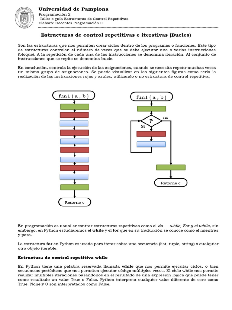 Estructura de Control Repetitivas | PDF | Python (lenguaje de ...