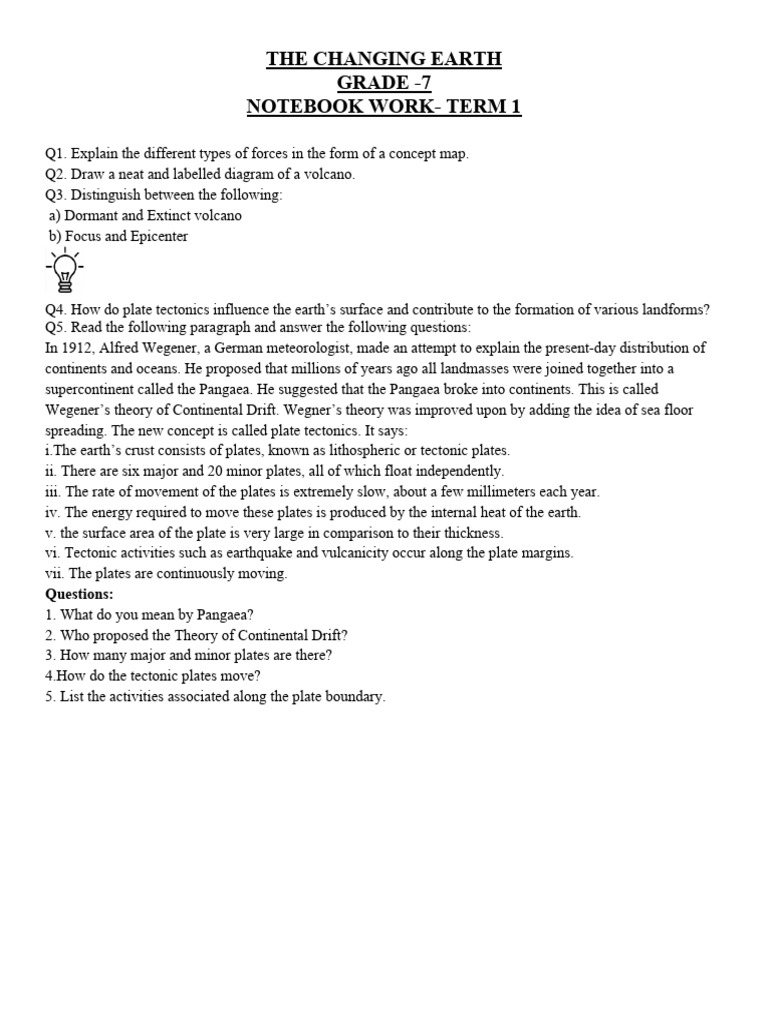 The Changing Earth | PDF | Plate Tectonics | Geology