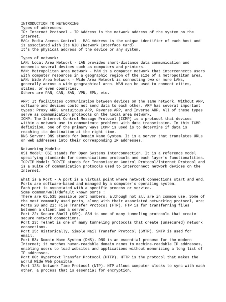 Networking Refresher | PDF | Computer Network | Port (Computer Networking)