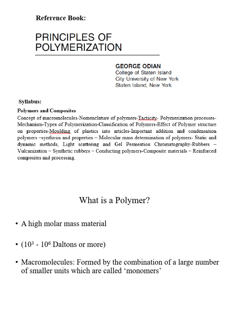 Polymer 1 | PDF | Polymers | Polymerization