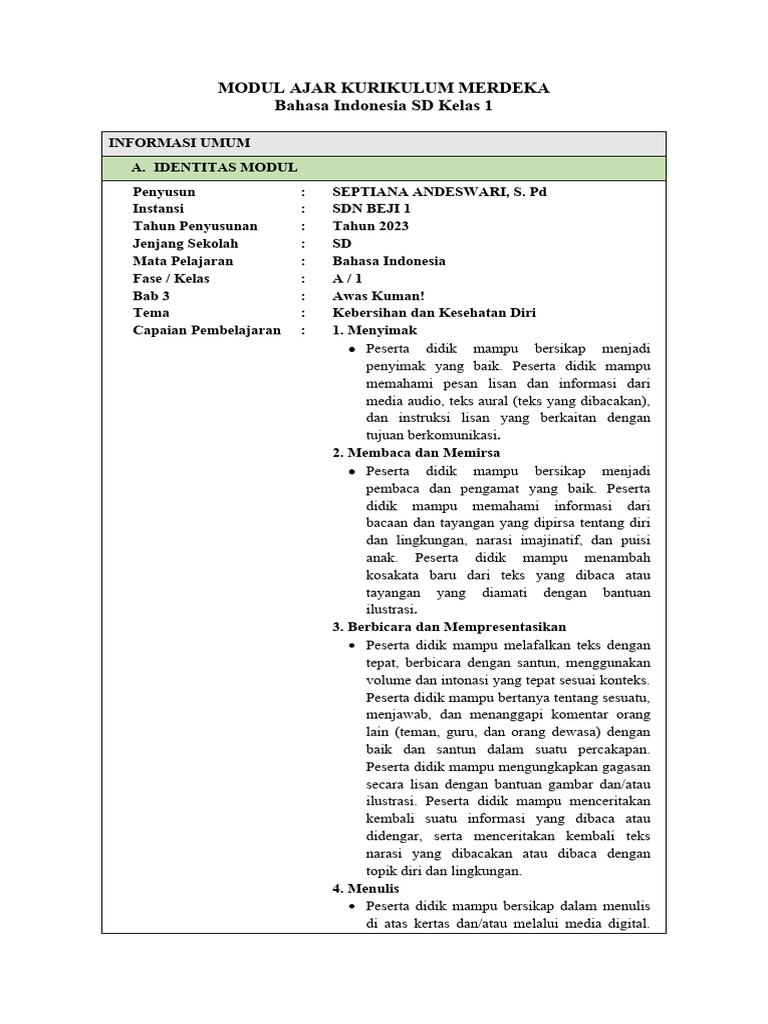 Supervisi Modul Ajar | PDF