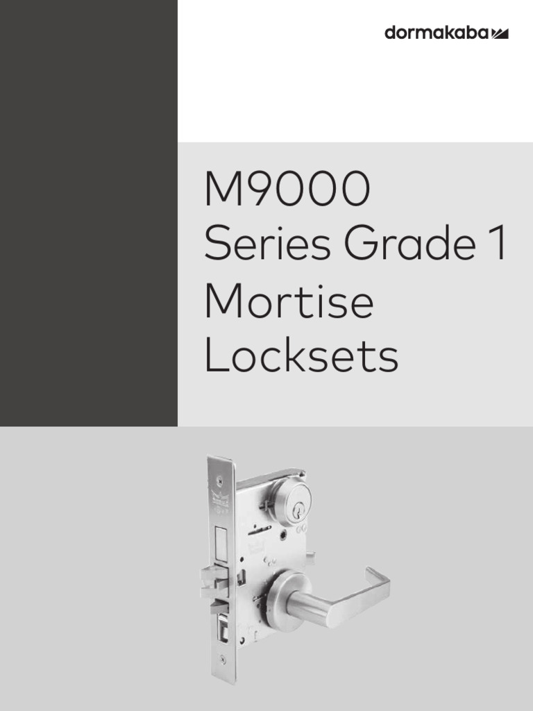 M9000 Series Mortise Locksets Overview | PDF | Components