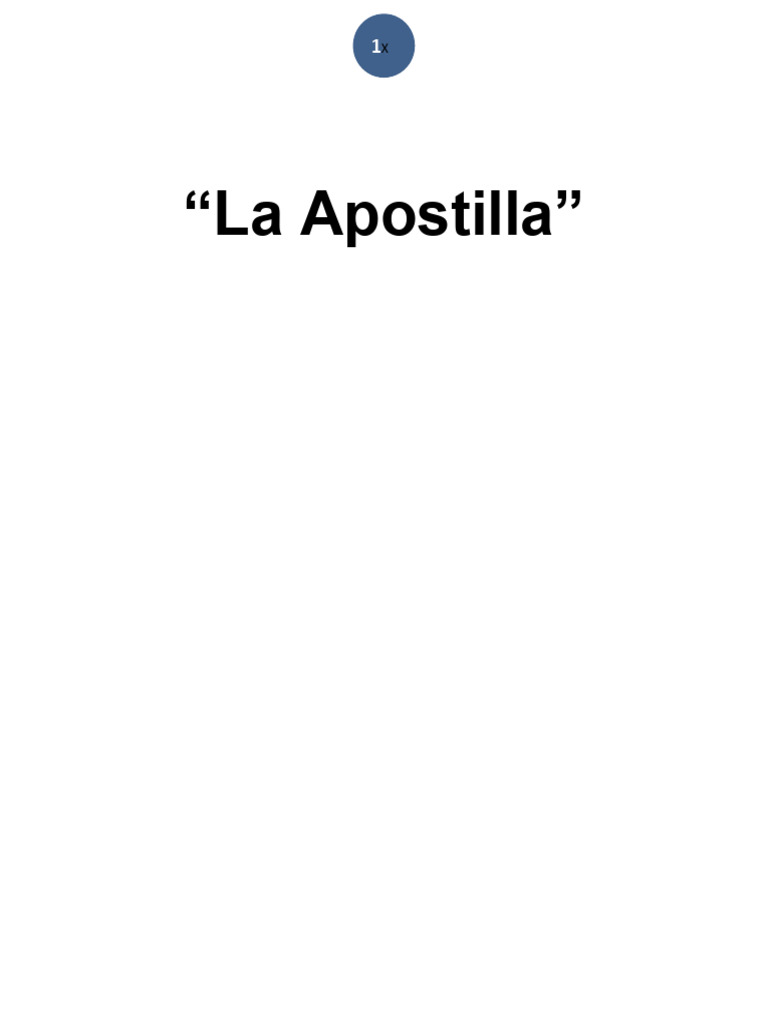 La Apostilla | PDF