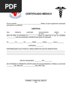 Certificado Médico Cruz Roja | PDF | Enfermedades y trastornos | Ciencias de la Salud