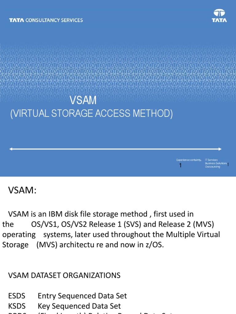 Vsam Presentation Pdf Data System Software