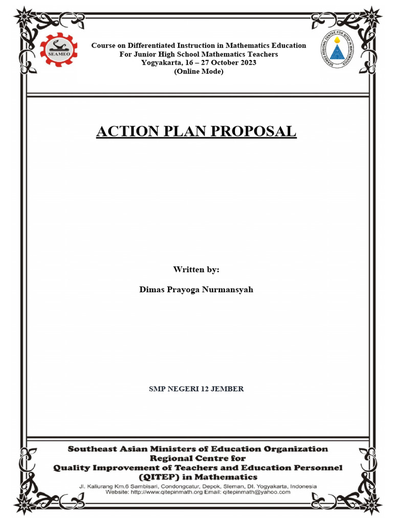 (Yourname) - Action Plan Proposal of DI | PDF | Differentiated ...