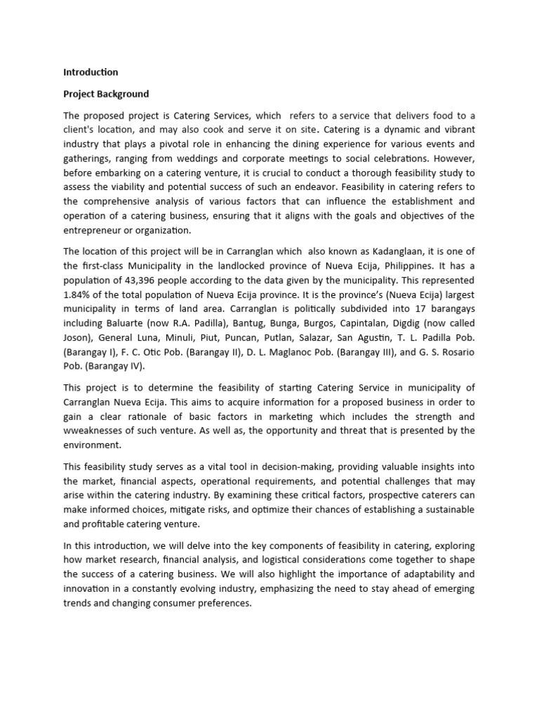 Feasib Intro | PDF | Business | Economies