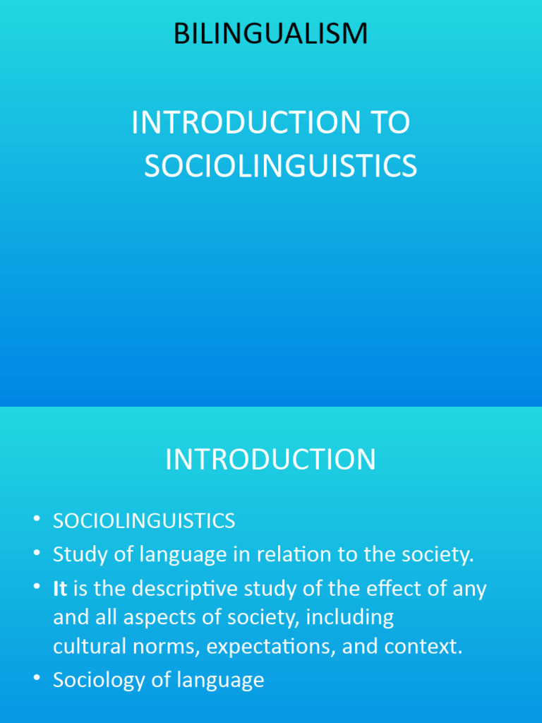 17-Introduction To Bilingualism | PDF | Multilingualism | First Language