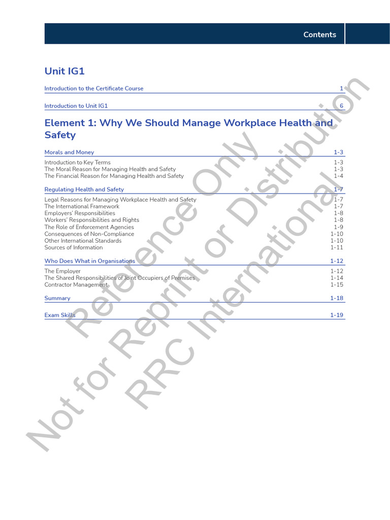 Unit IG1 BOOK - E1,2 | PDF | Occupational Safety And Health | Risk