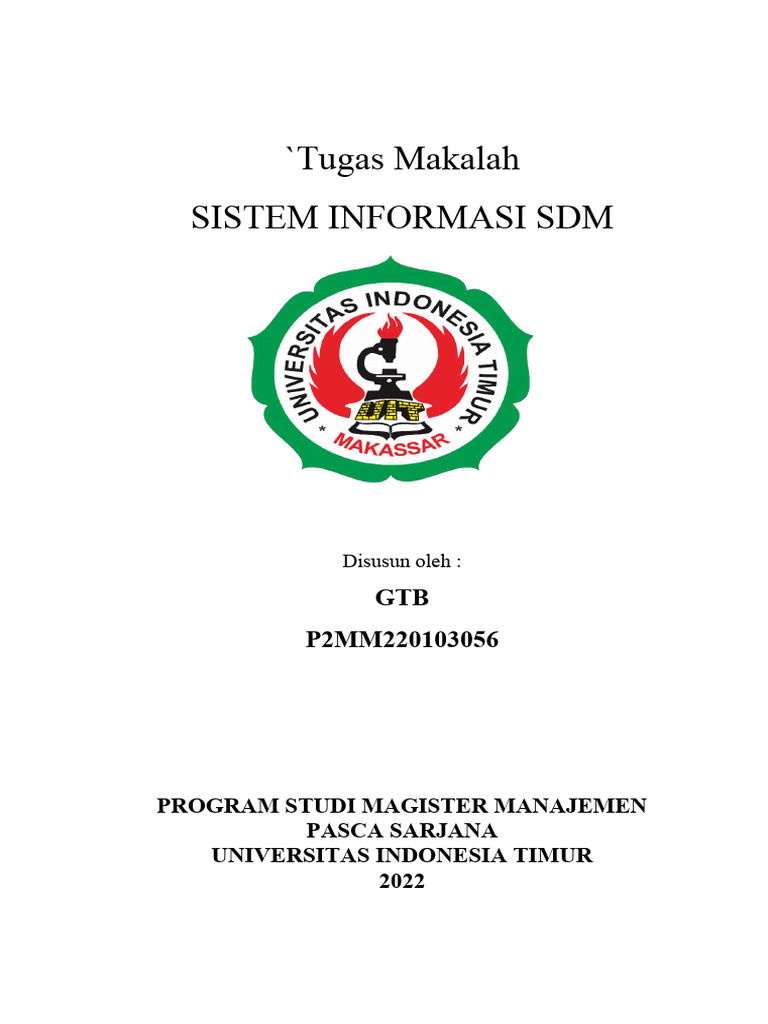 Tugas - Makalah SI Manajemen SDM | PDF