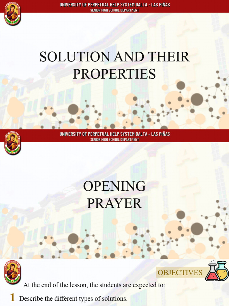 Lesson2 Solutions and Their Properties Updated | PDF | Solubility | Solvent