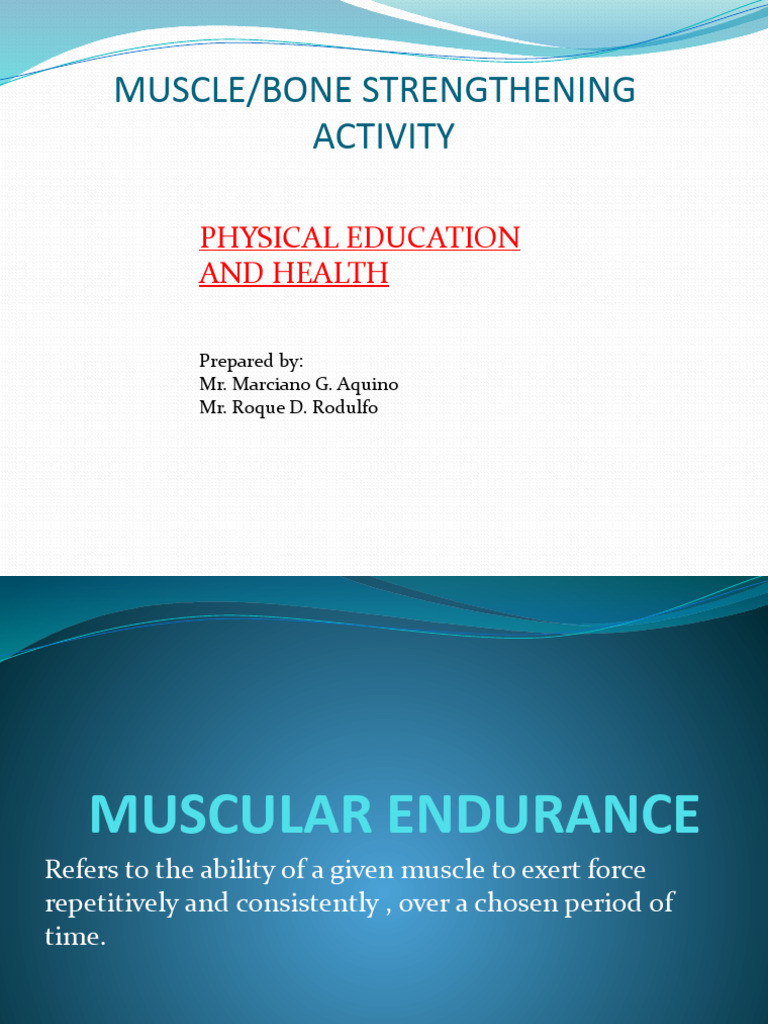 Lesson 4 Muscle Strengthening Activity | Download Free PDF | Human ...