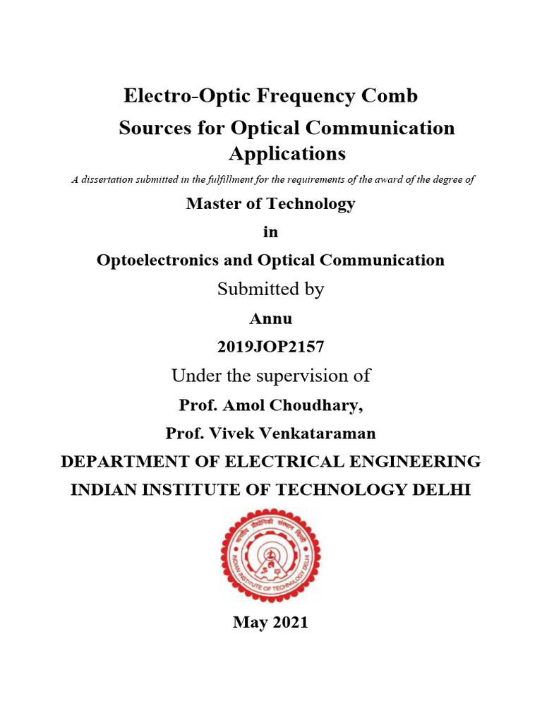 Annu MTech JOP 2021 | PDF | Laser | Physical Sciences