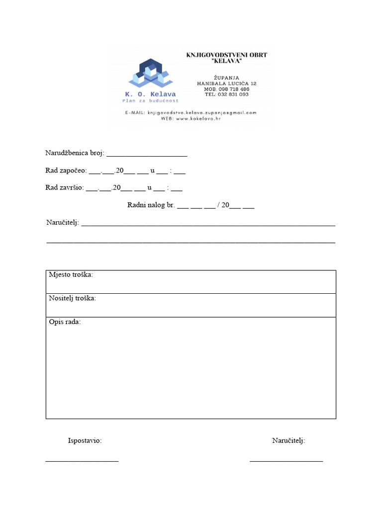 Radni Nalog | PDF