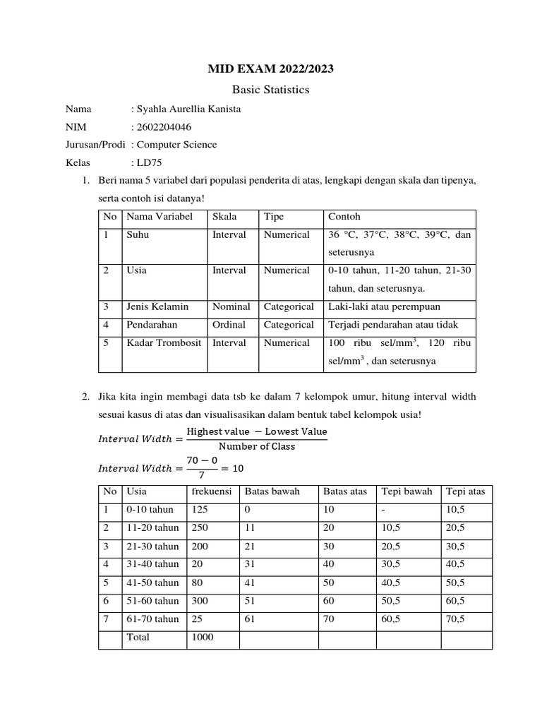 Uts 2022 - Basic Statis | PDF