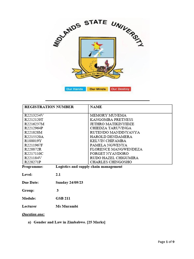 Gender Group 3 Assignment | PDF | Gender Studies | Gender Equality Gender Group 3 Assignment | PDF | Gender Studies | Gender Equality