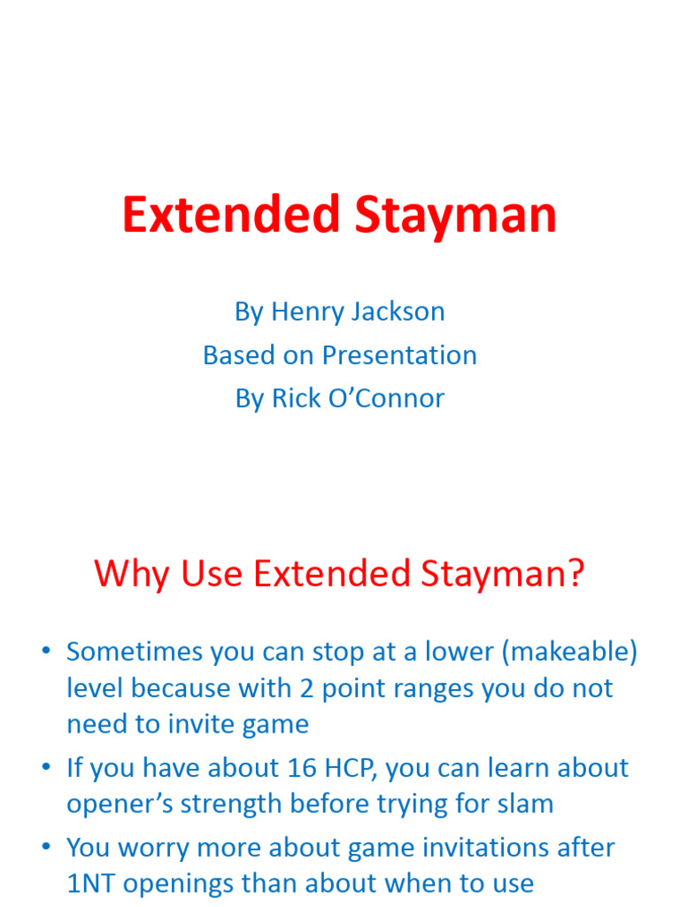 Extended Stay Man | PDF | Contract Bridge