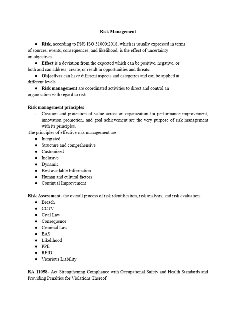 Risk Management Essentials | PDF | Risk | Risk Management