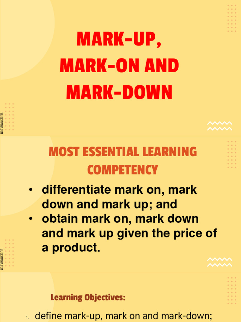 Q1 W4 Business Math | PDF | Prices | Profit (Economics)