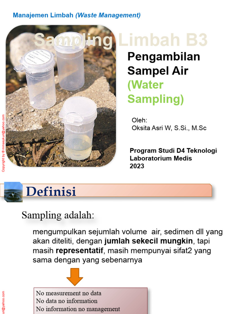 4 Teknik Sampling Air Masykuri | PDF