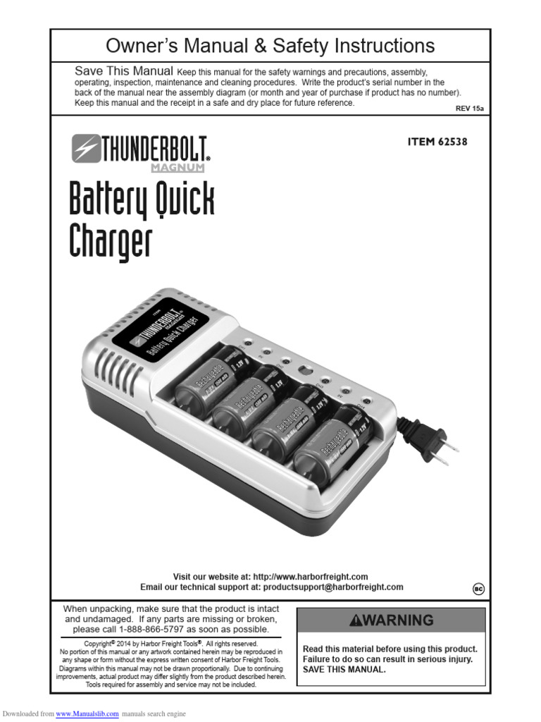 Magnum - 62538 Thunderbolt Charger | PDF | Battery Charger | Ac Power ...