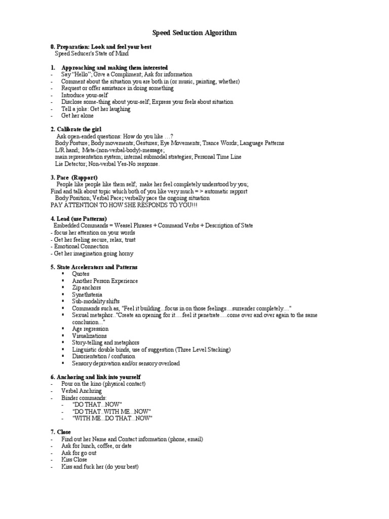 Ebook - Ross Jeffries - Speed Seduction Algorithm v2 | PDF | Self ...