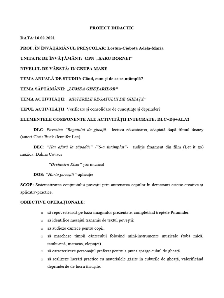 Proiect Integrat Dlc-Dec-dos Misterele Regatului de Gheata | PDF