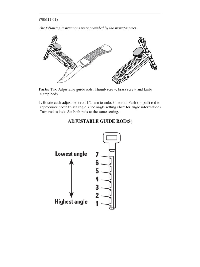 Honing Guide For Knives C 01 e | PDF | Knife | Blade